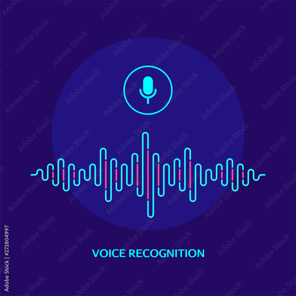 Voice recognition concept Stock Vector | Adobe Stock