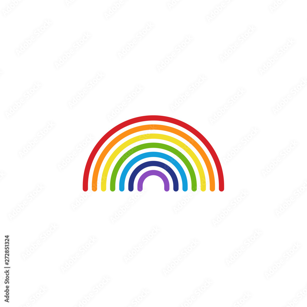 Rainbow Spectrum Color Icon Vector Illustration Stock Vector | Adobe Stock