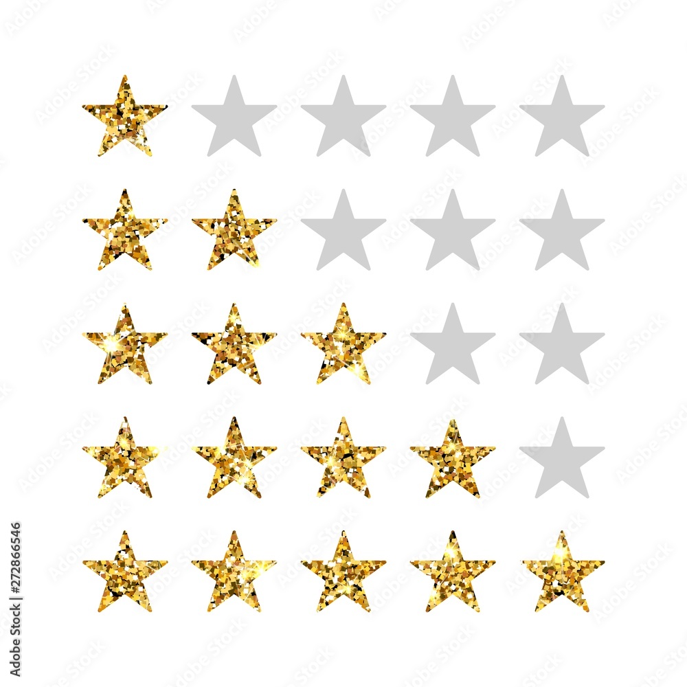 5 star rating isolated bage. Five stars in a row Stock Vector | Adobe Stock