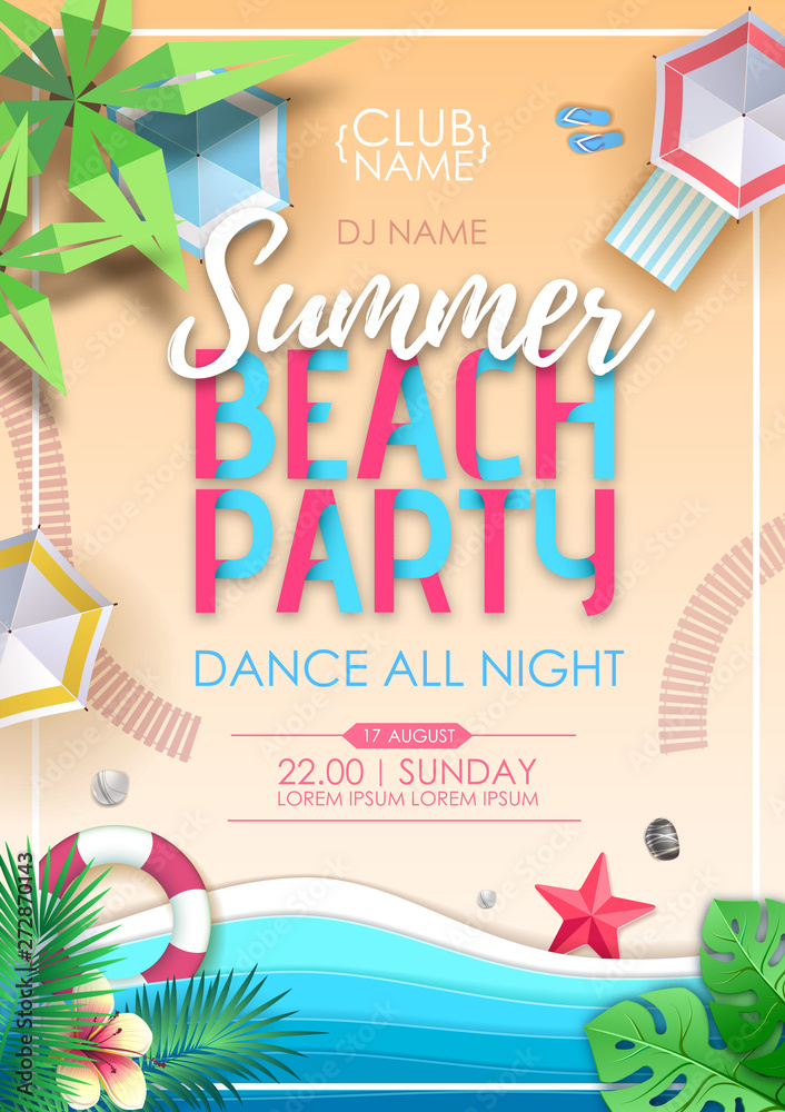 Beach Party Poster Designs
