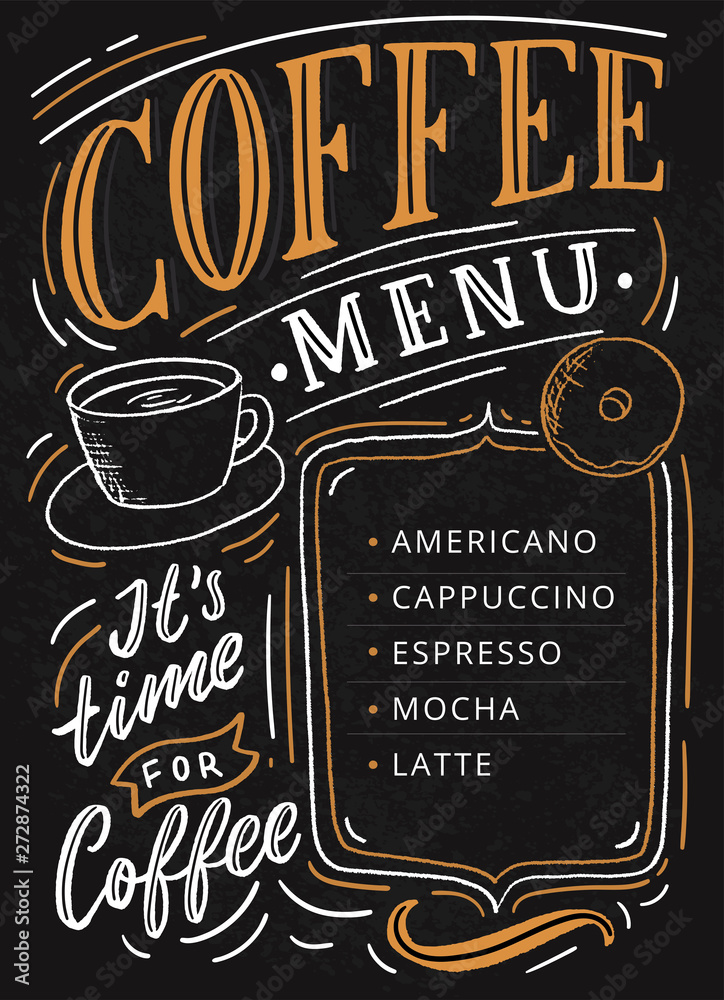 Chalkboard Lettering Menu