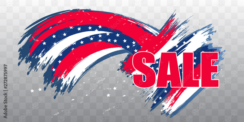Independence Day USA 4th July Sale. Modern design element on ...