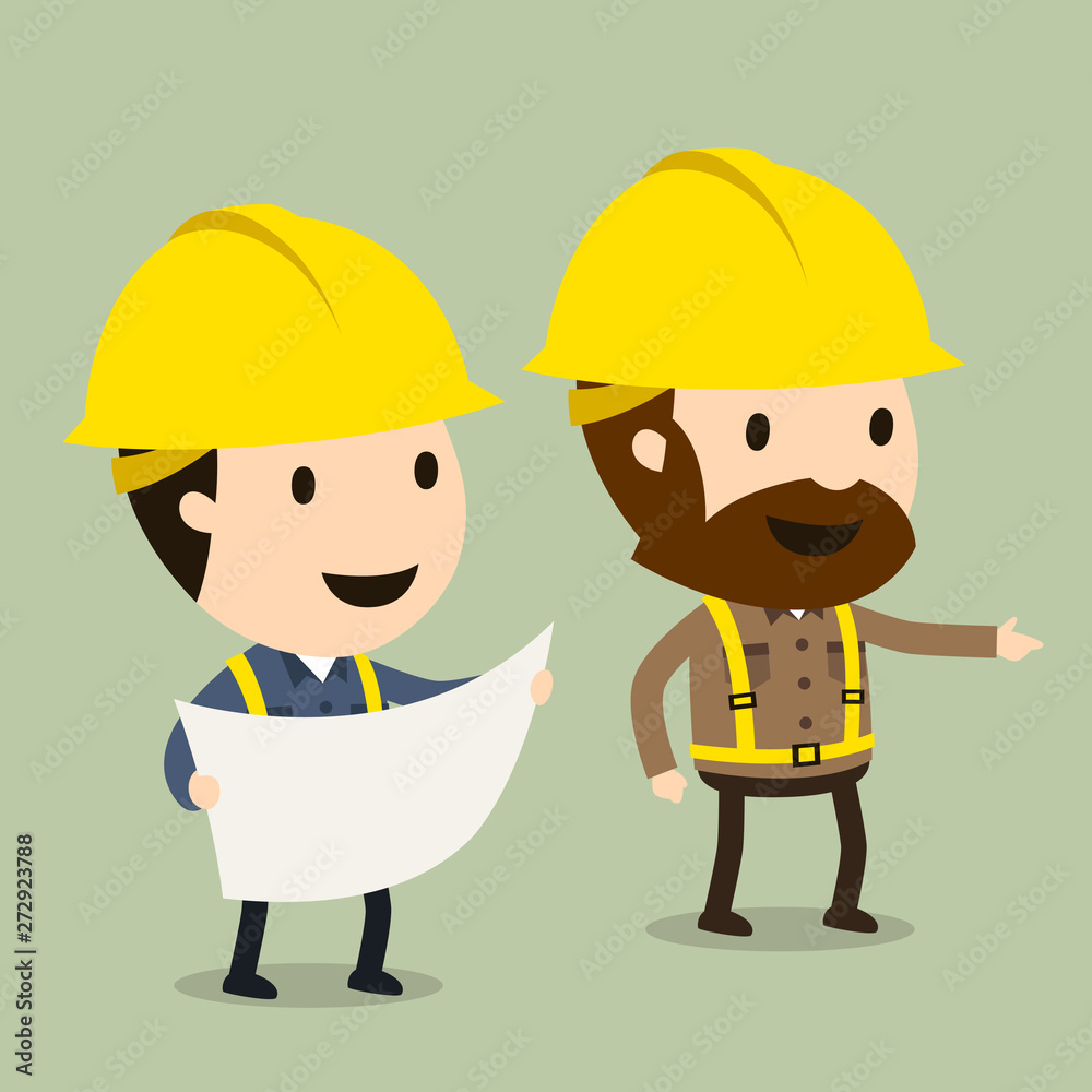 Construction Site Inspection, Vector illustration, Safety and accident ...