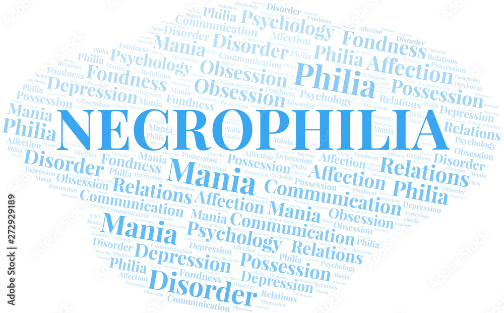 Vetor de Necrophilia word cloud. Type of Philia. do Stock | Adobe Stock