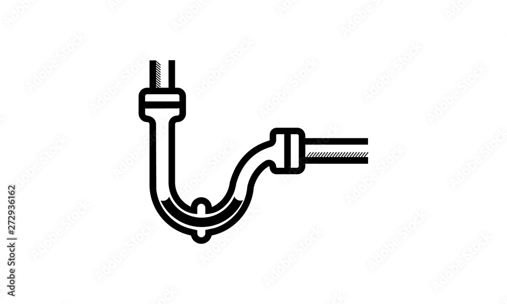 clogging tube icon. Plumbing element icon. Premium quality graphic ...