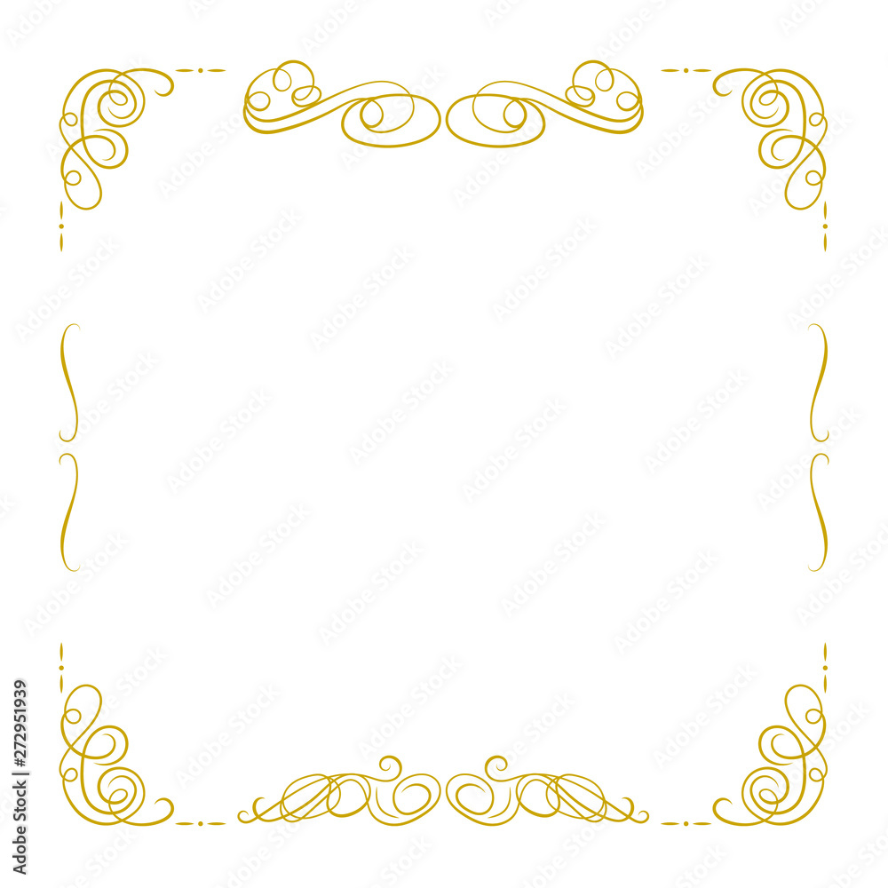 Fancy Gold Square Border