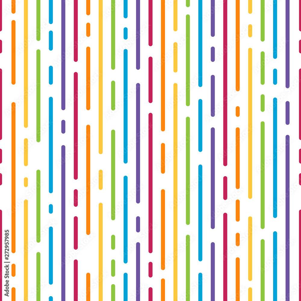 abstract colorful rainbow dash line vertical stripes pattern samless ...