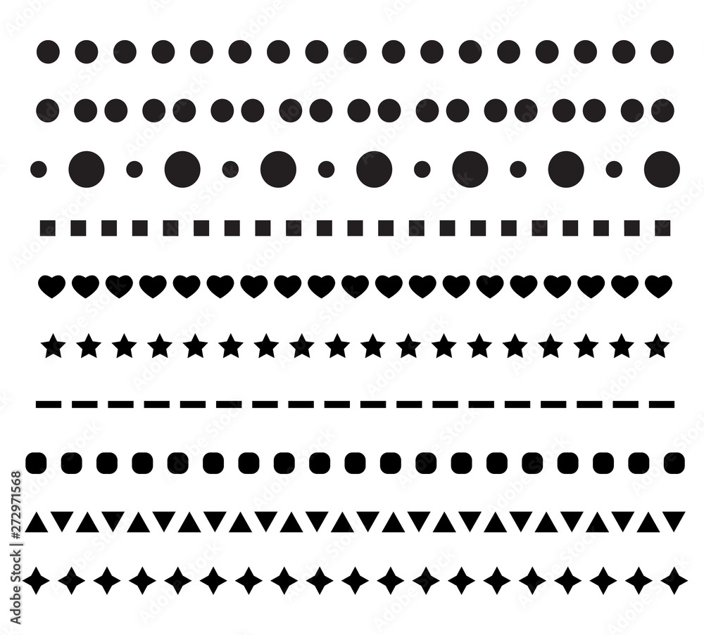 dotted line icon on white background. flat style. set dotted line icon ...