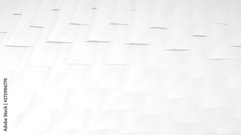 Clean white looping background with rotating triangles. Modern look ...