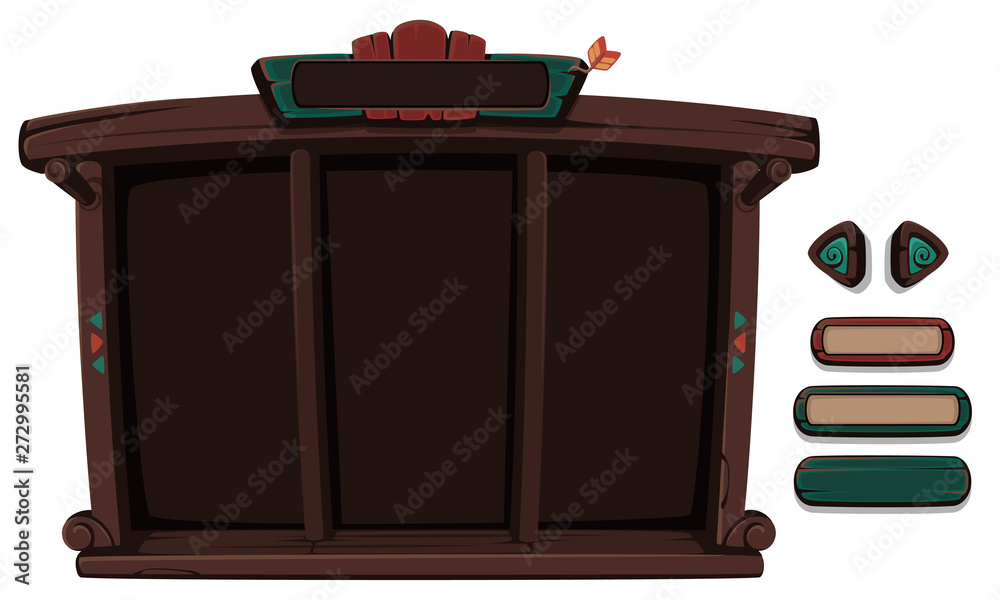 Set of UI elements for 2D games and apps-part 5 Stock Vector | Adobe Stock