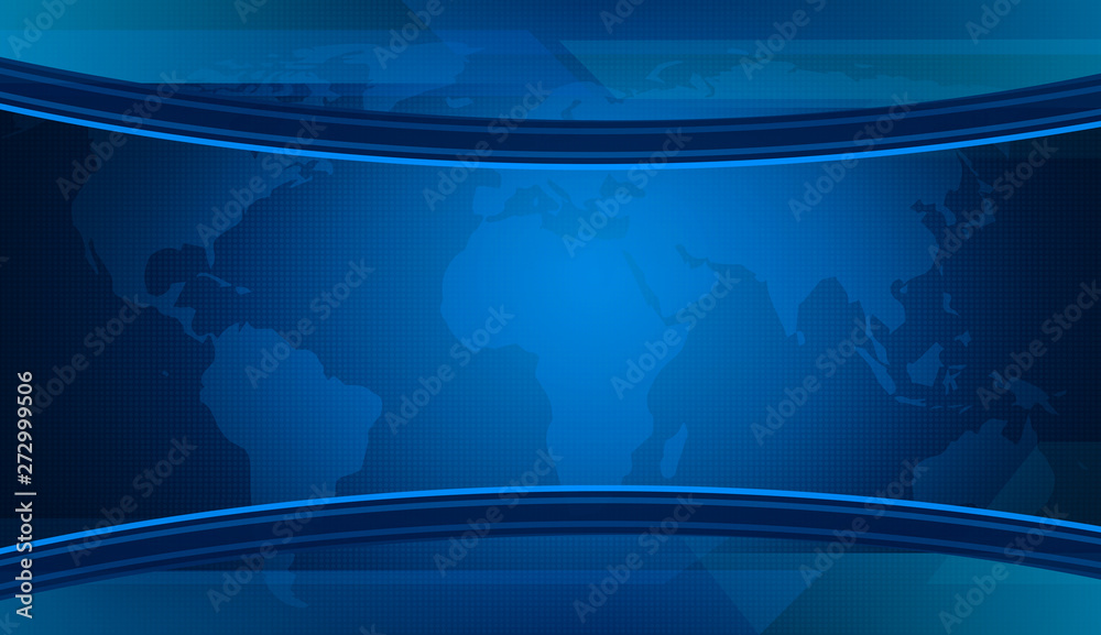 Beautiful and Graphical News or Headline Studio Environment in Blue ...