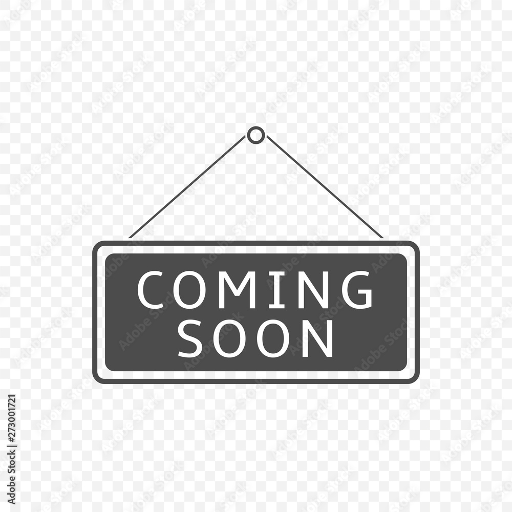 Coming soon Hanging sign isolated. Vector illustration Stock Vector ...