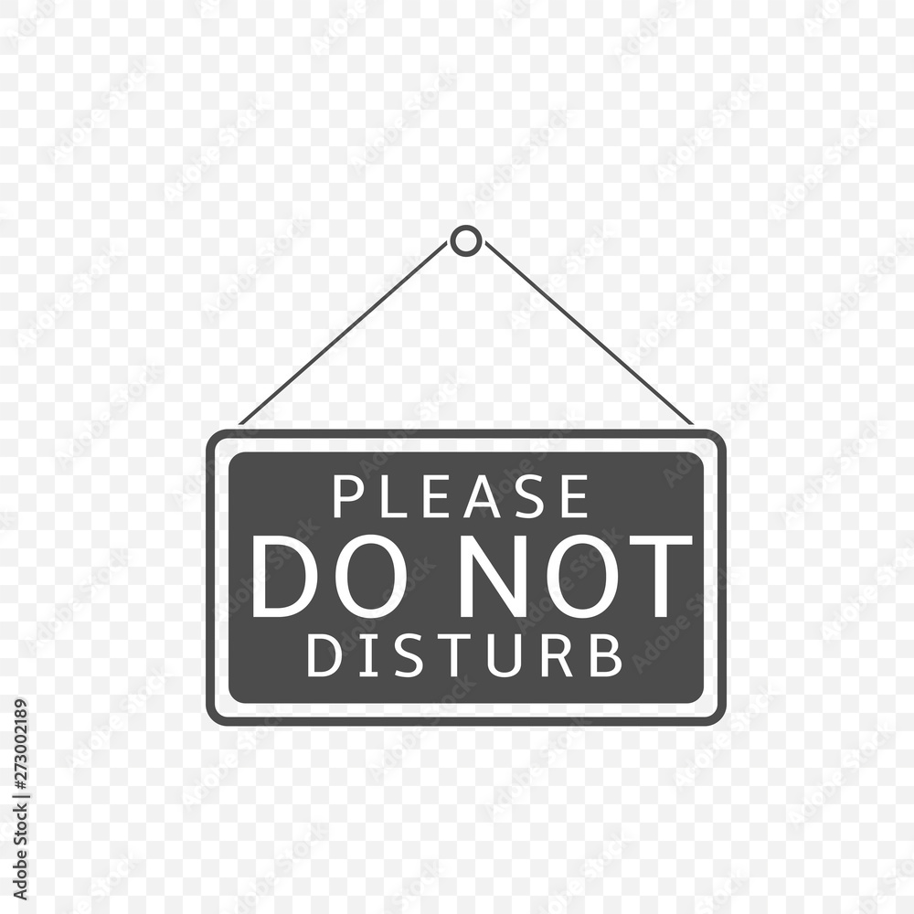 Please do not disturb hanging sign Vector illustration Stock Vector ...
