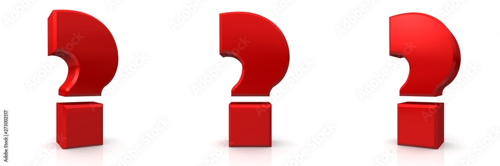 question mark red 3d interrogation point set Stock Illustration | Adobe ...