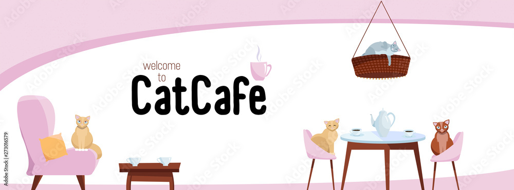 Vecteur Stock Fb Cover Web Banner Social Media Design Welcome to cat ...