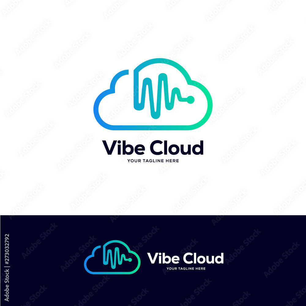 health cloud logo design concept, vibe logo designs, tech logo design ...