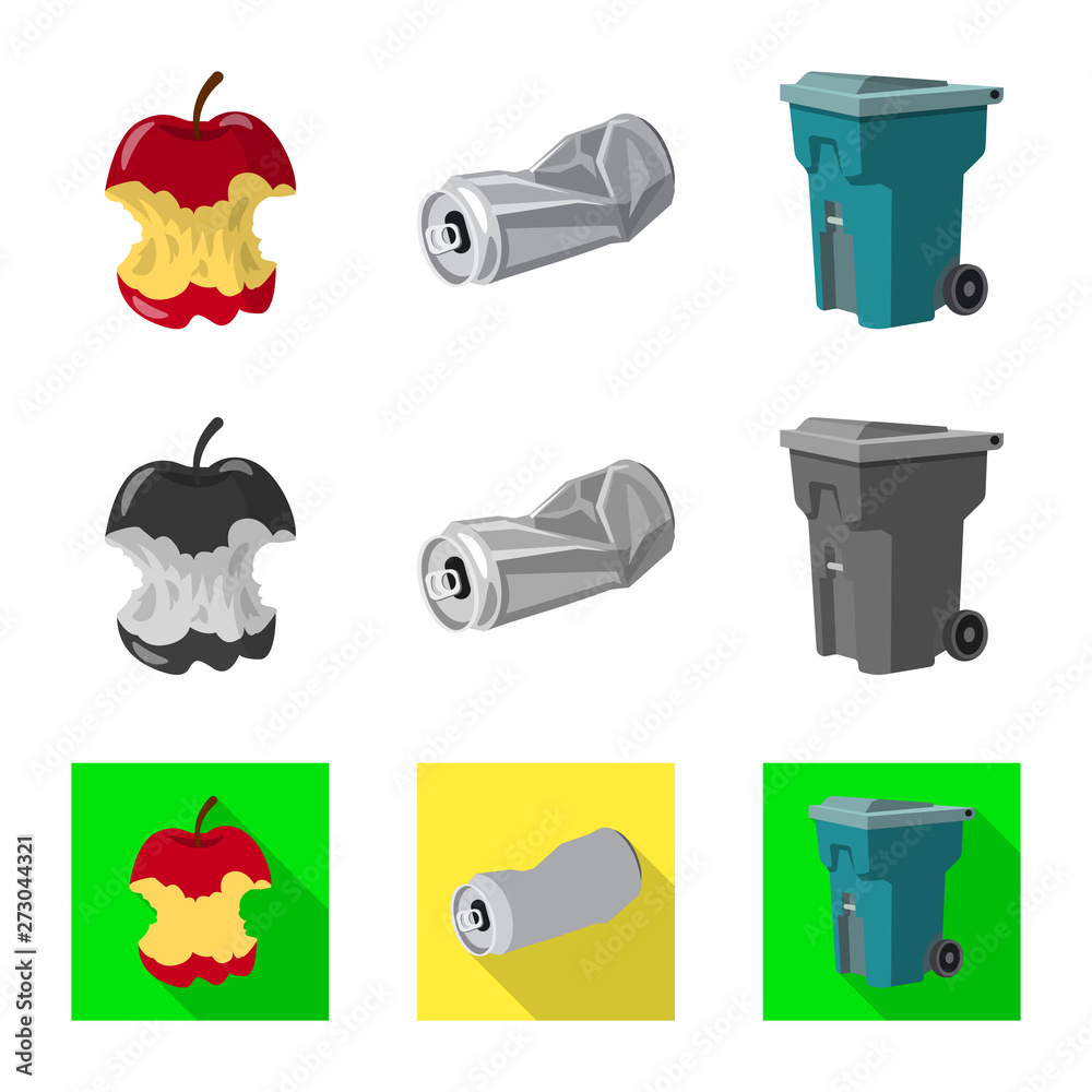 Vector design of dump and sort symbol. Set of dump and junk stock ...