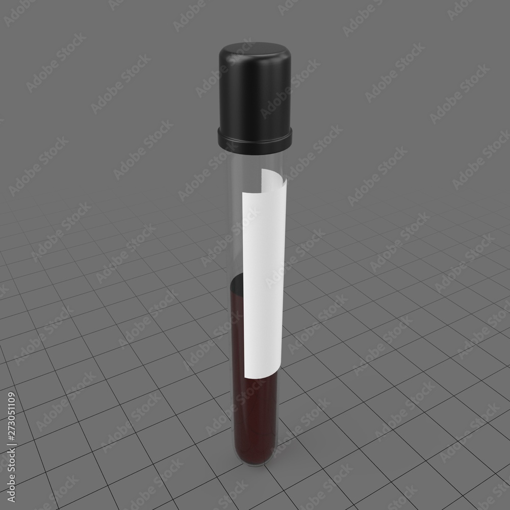 Blood sample in test tube Stock 3D asset | Adobe Stock