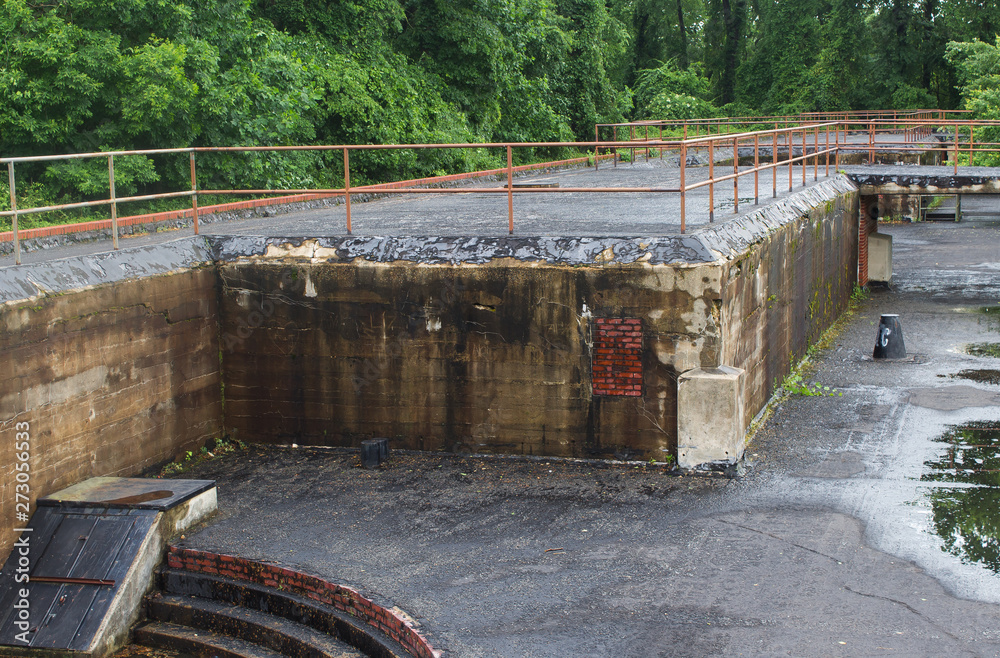 Stockfoto Fort Hunt, a former US Navy fort, defensive fort and it's ...