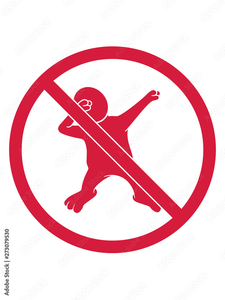 kein dabbing verboten schildwarnung silhouette tanzen dab tanz pose ...
