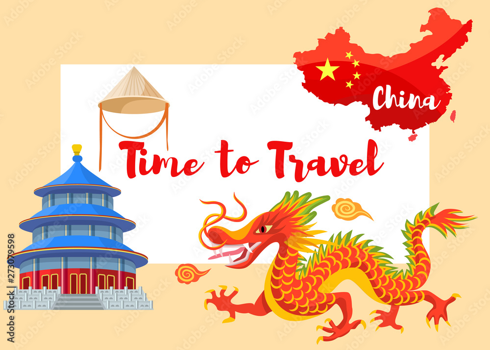 Chinese culture in Asia vector illustration. Infographic set of asian ...