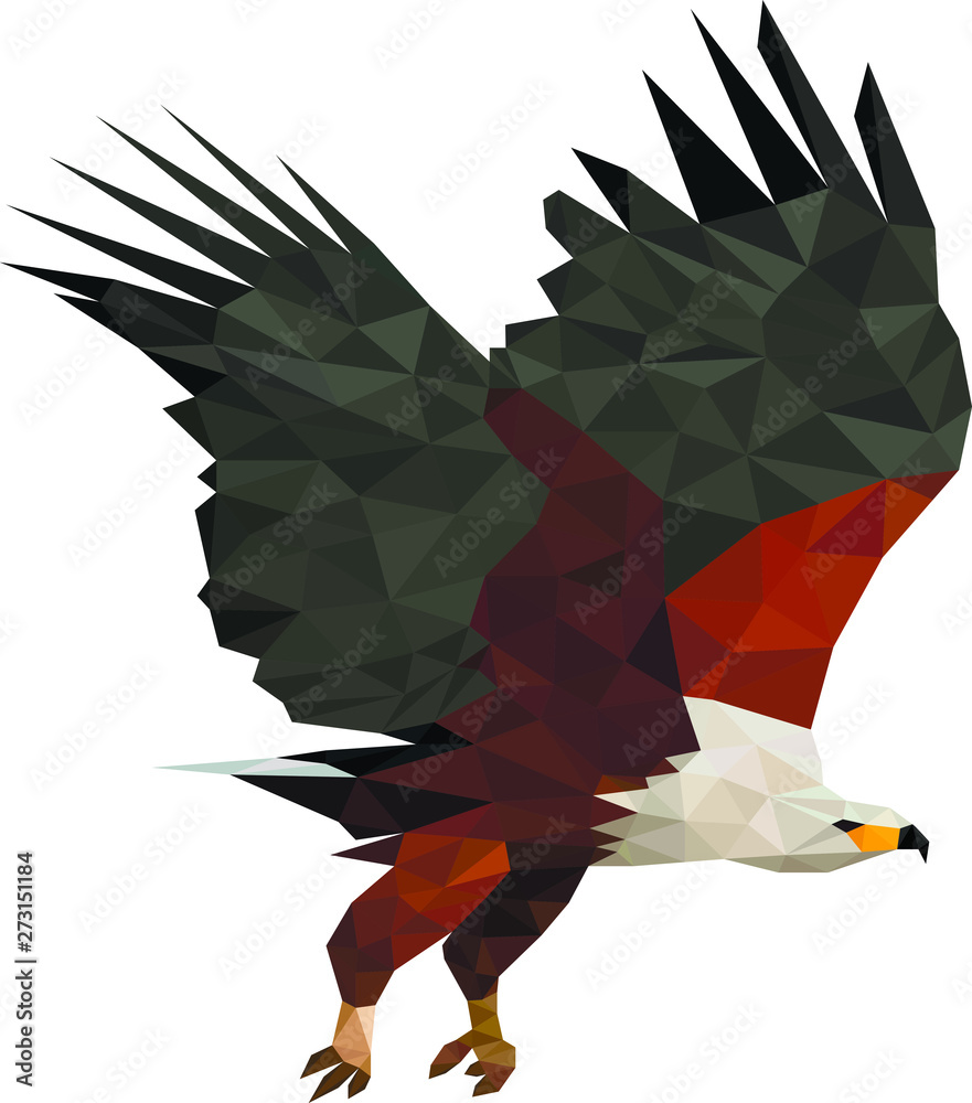 American polygon eagle Stock Vector | Adobe Stock