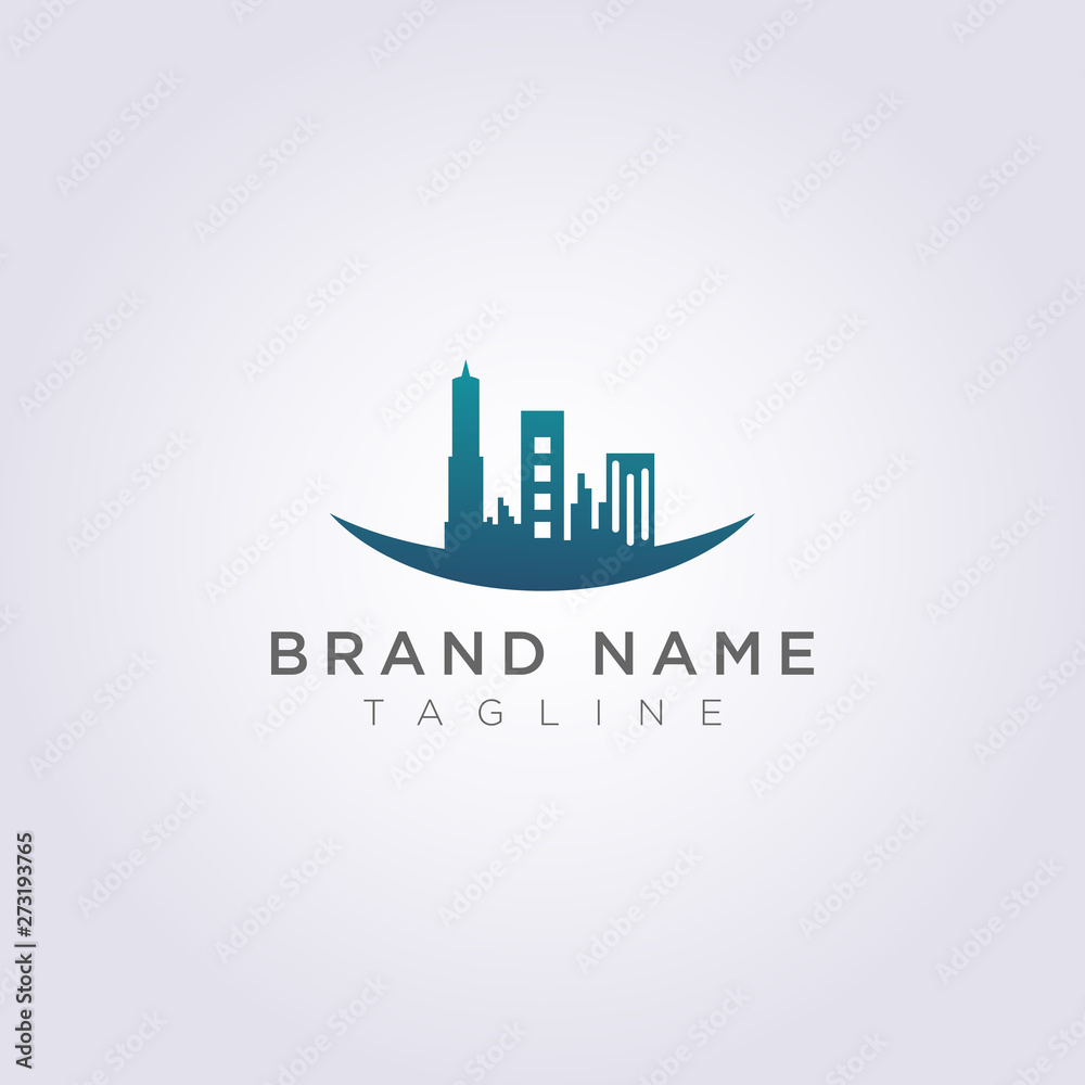 Logo City Icon Design Buildings with skyscrapers, towers, architecture ...