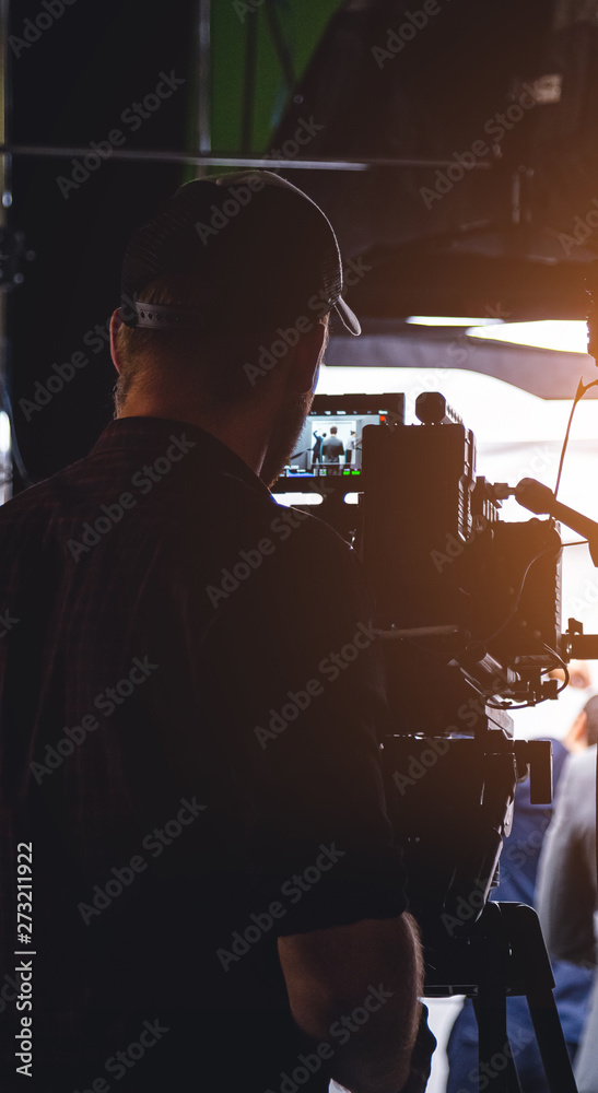 director and actor on the set of the film Stock Photo | Adobe Stock