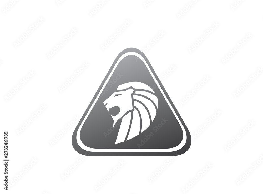 Lion head open mouth and roaring for logo design illustration, animal ...