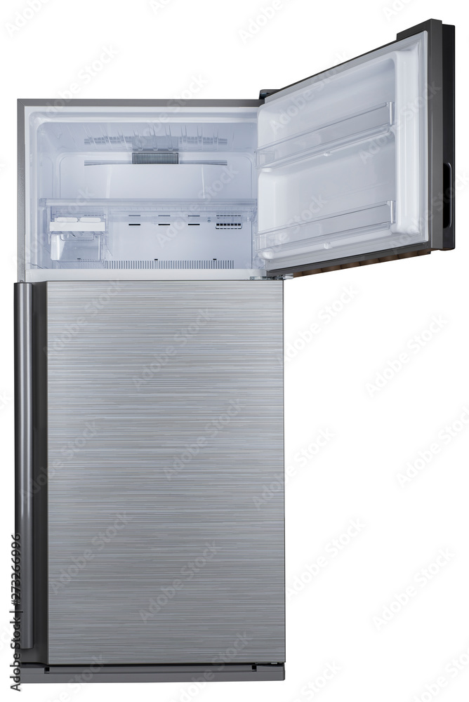 Refrigerator Isolated on White Background. Modern Kitchen and Domestic ...