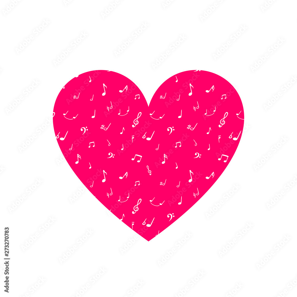Colorful Music Heart
