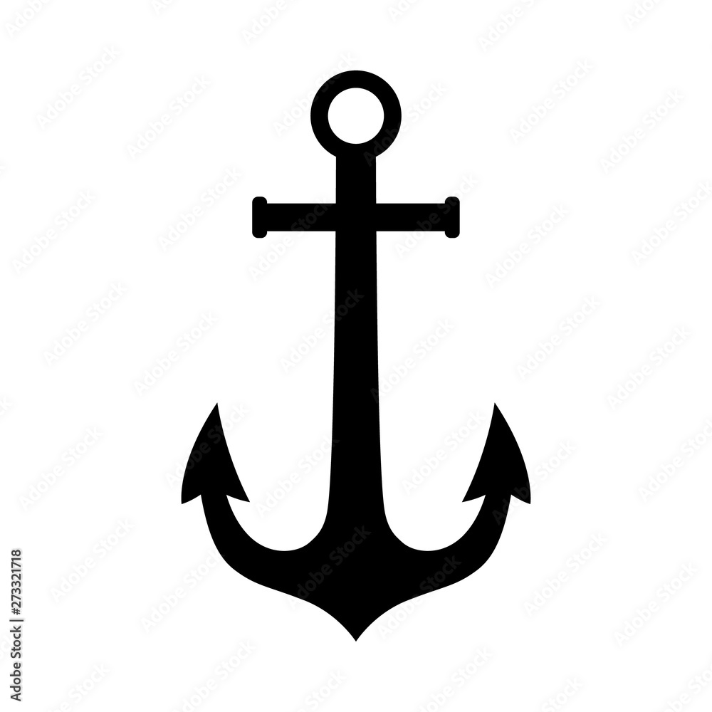 Vetor de Anchor vector logo icon Nautical maritime sea ocean boat ...