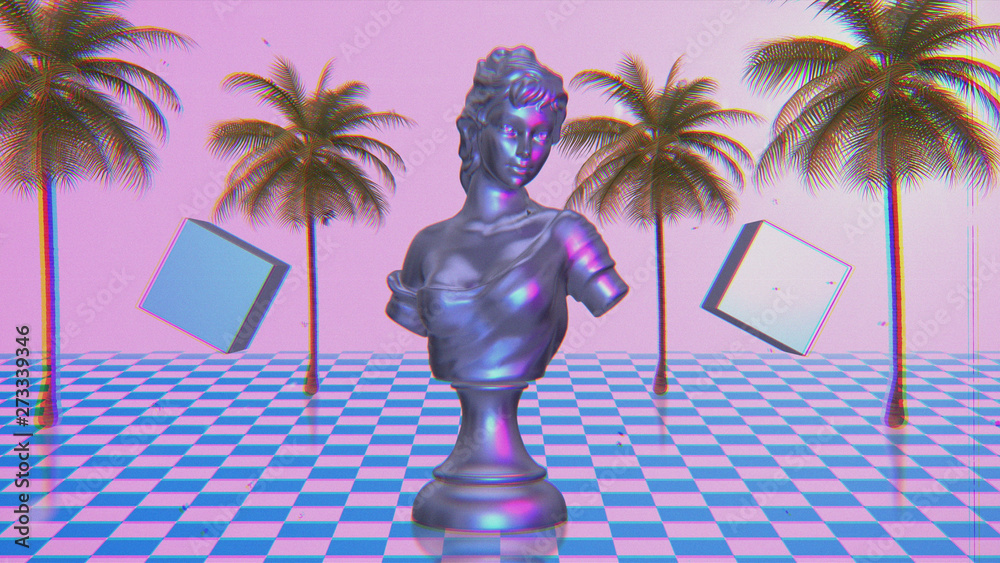 80s Vaporwave Stock Illustration | Adobe Stock