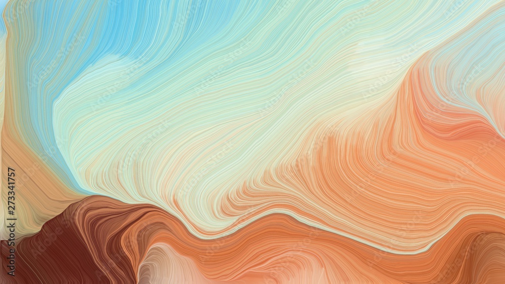 curved lines waves with pastel gray, sienna and dark salmon colors ...