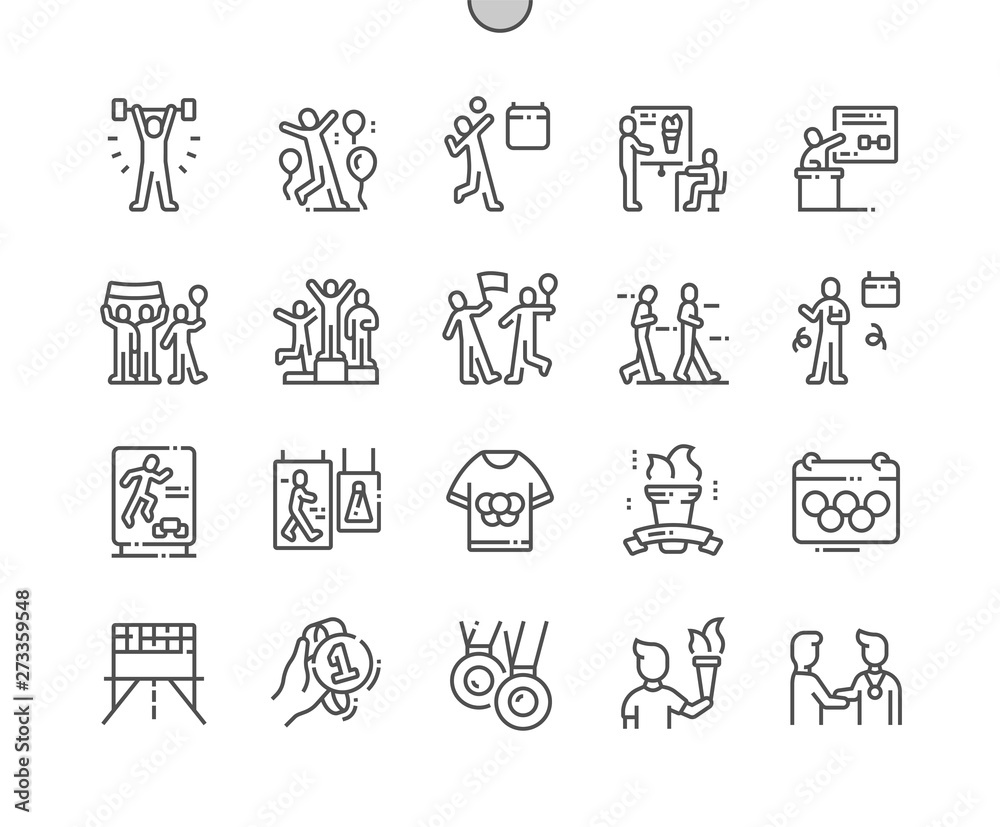 International Olympic Day Well-crafted Pixel Perfect Vector Thin Line ...