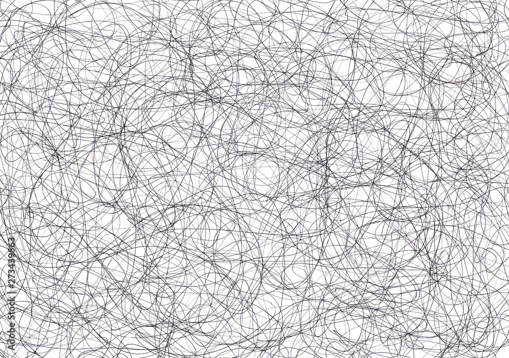 ぐちゃぐちゃに絡まった複雑な線 アブストラクト Stock Illustration | Adobe Stock