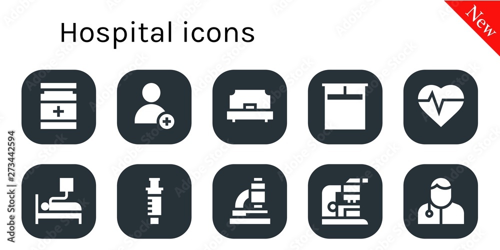 hospital icon set Stock Illustration | Adobe Stock
