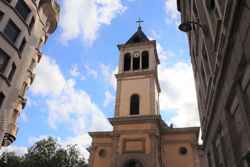 Ville de Lyon - Eglise Saint Pothin inaugurée en 1843 - Extérieur Stock ...
