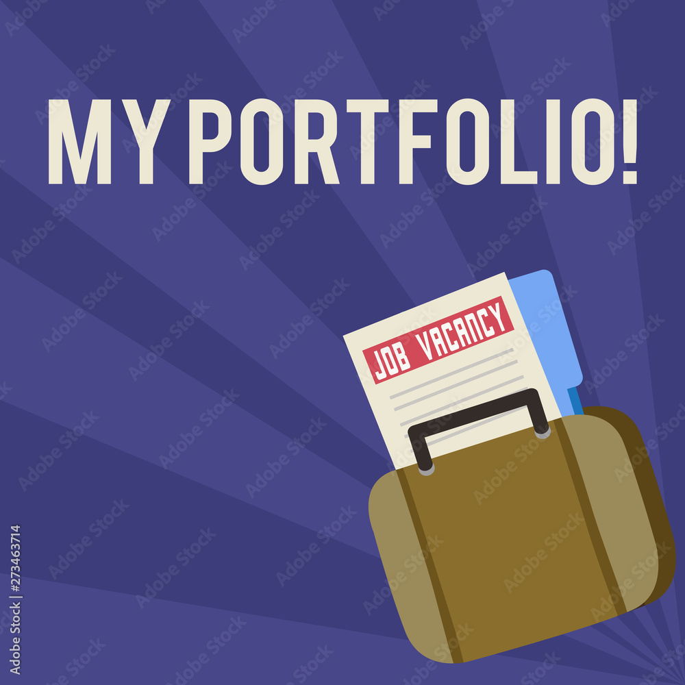 Handwriting text My Portfolio. Conceptual photo Samples of work Art ...