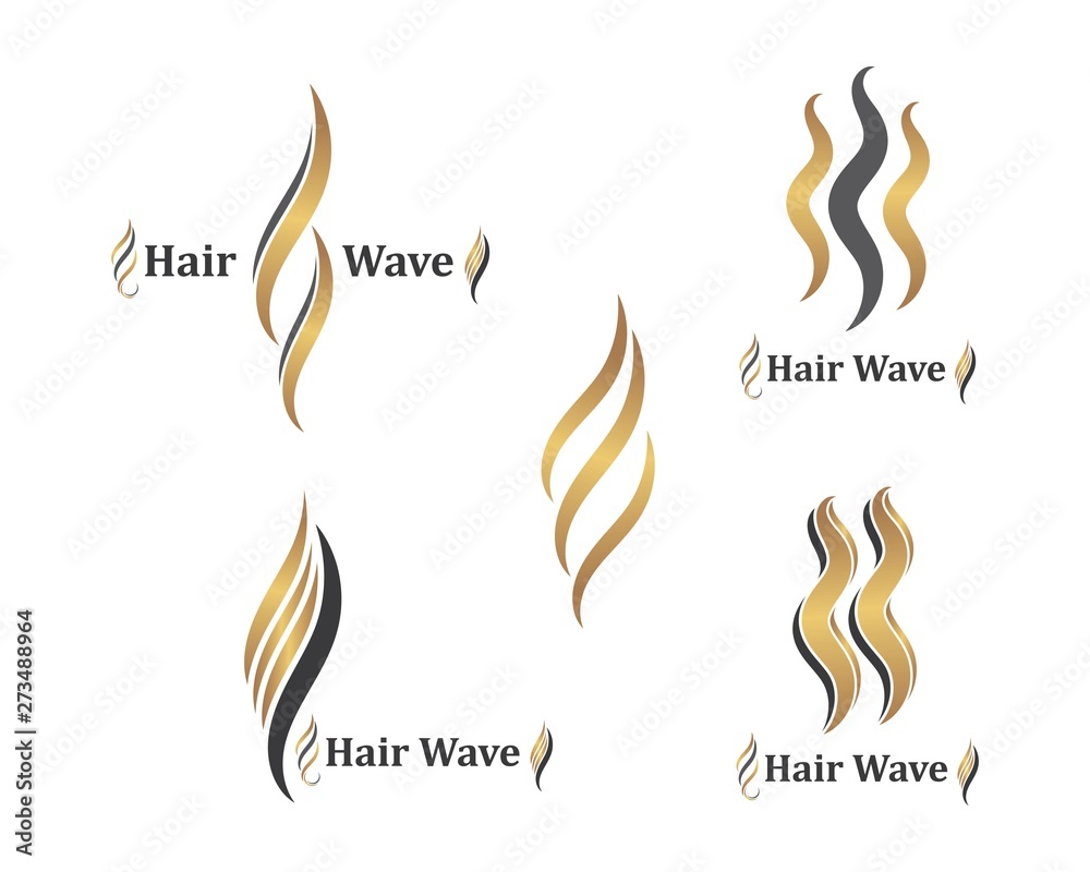 hair wave icon vector illustratin design symbol of hairstyle and salon ...