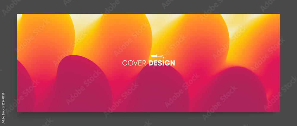 Vector volume background with color gradients. 3d abstract illustration ...
