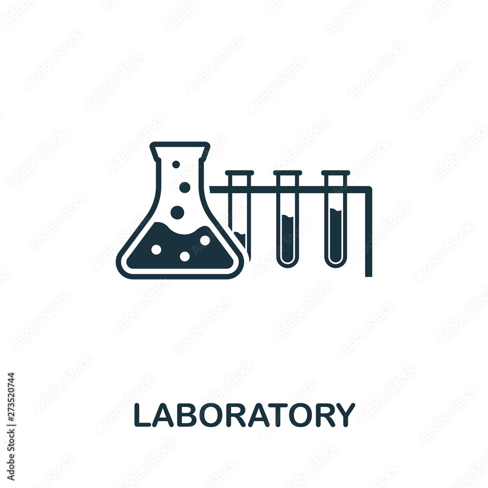 Laboratory vector icon symbol. Creative sign from biotechnology icons ...