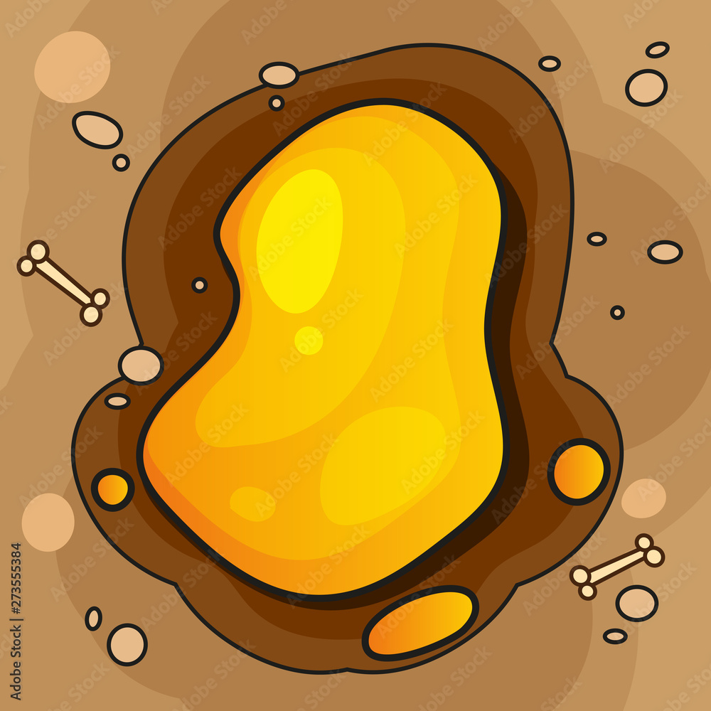 Gold Mine In The Earth Minerals. Background Image To Create Buttons ...