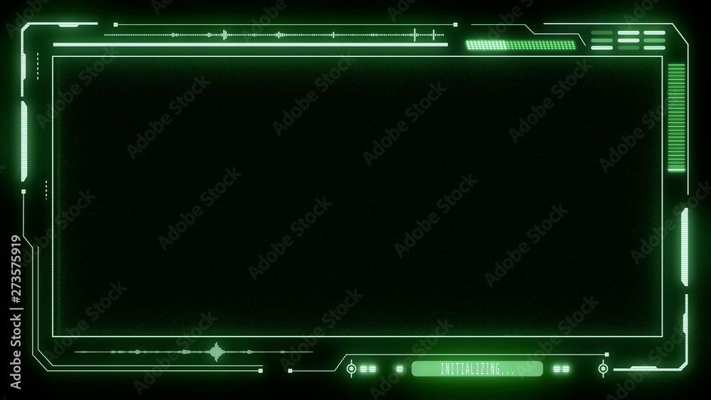 HUD Futuristic Elements Poor Interference Signal User Control Interface ...