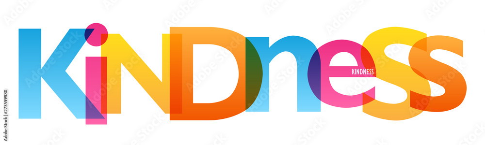 KINDNESS colorful vector concept word typography banner Stock Vector ...