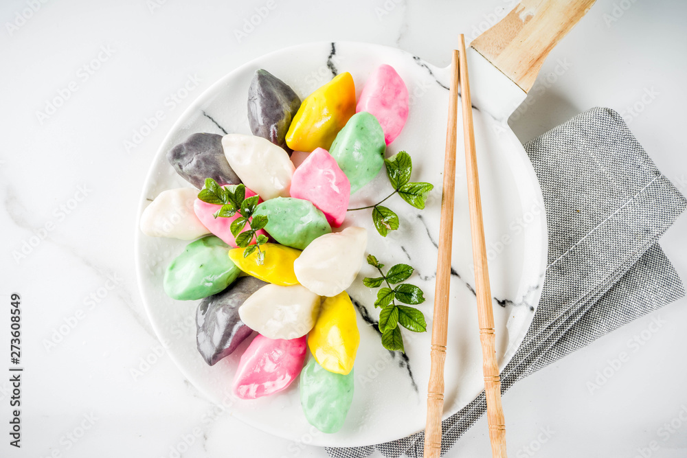 Korean rice cakes Songpyeon Stock Photo | Adobe Stock