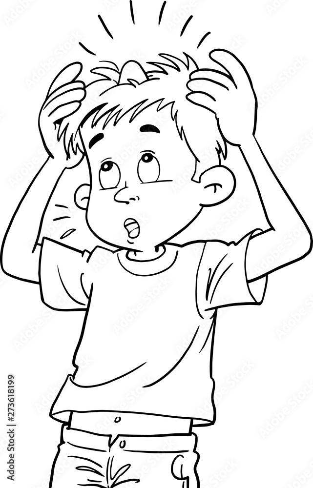 Kid With A Bump On His Head Stock Vector Adobe Stock kid-with-a-bump-on-his-head-stock-vector-adobe-stock