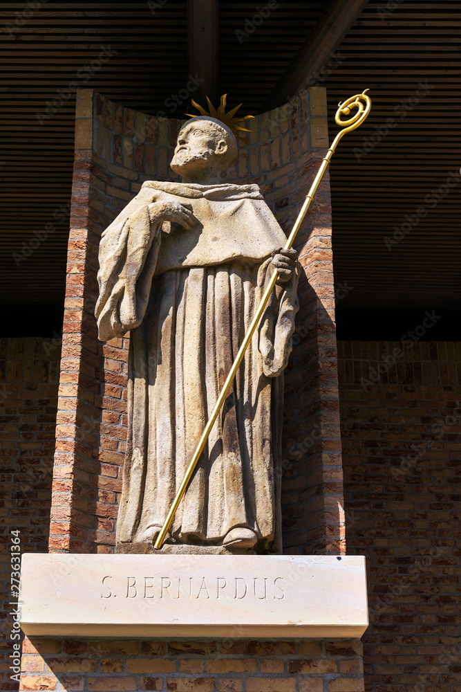 Saint Bernardus in public gallery of Saints before Pilgrimage Basilica ...