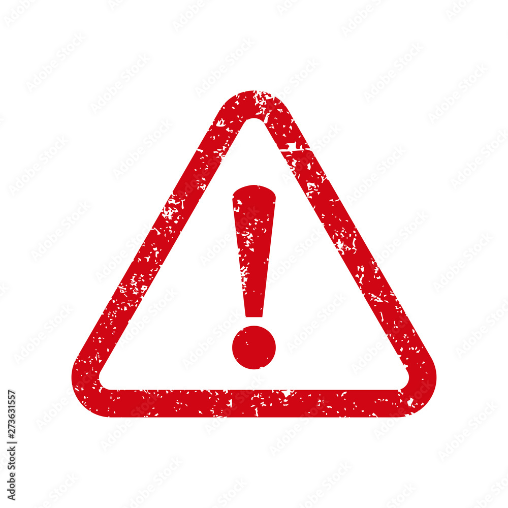 Vector warning stamp. Exclamation point. Vector illustration Stock ...