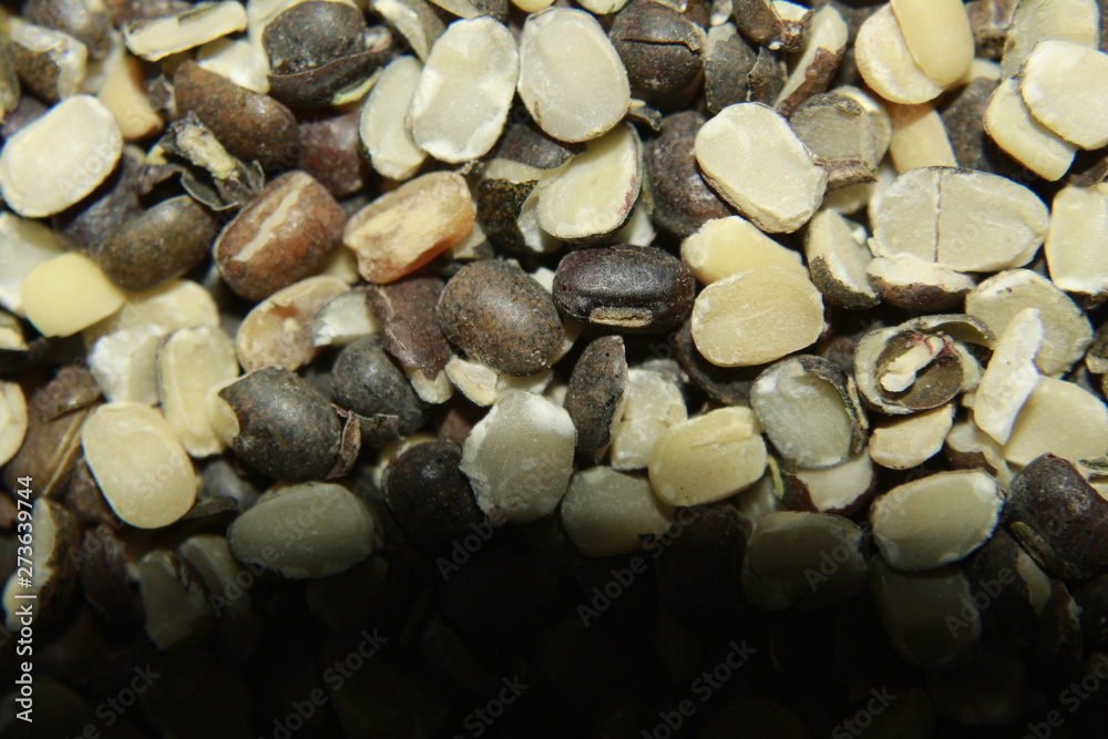Indian splitted white lentil,Vigna mungo, black gram, urad bean, urid ...